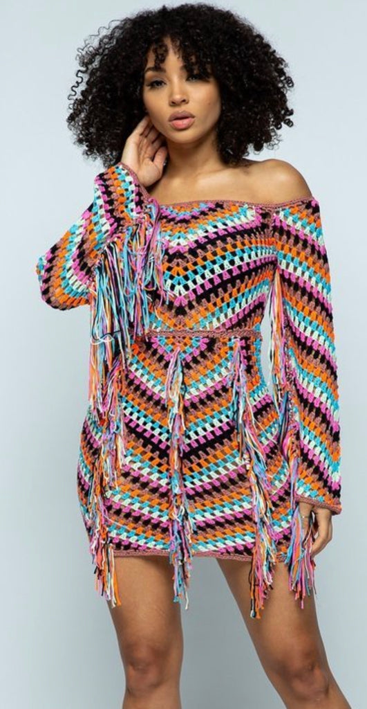 Fun Time Fringe Mini Dress | Foxy And Beautiful Boutique